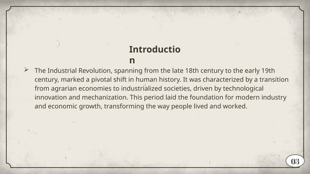 Industrial Revolution presentation slide | PPTX