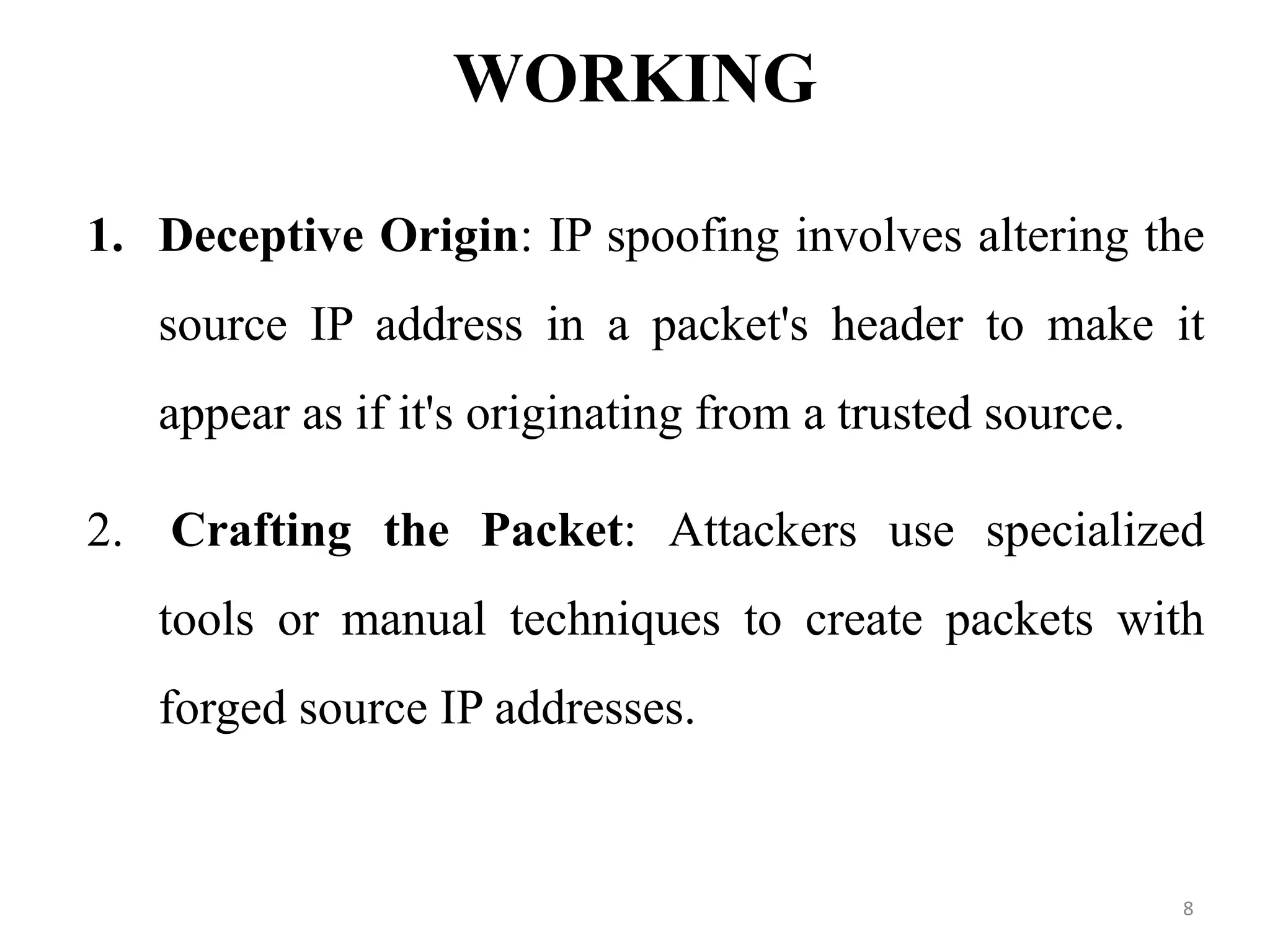 Internet Protocol Spoofing Presentation PPT | PPT