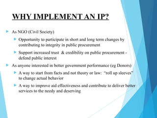 Integrity Pact w.r.t International Goods Procurement | PPT