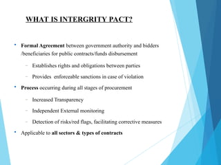 Integrity Pact w.r.t International Goods Procurement | PPT