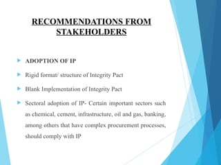 Integrity Pact w.r.t International Goods Procurement | PPT