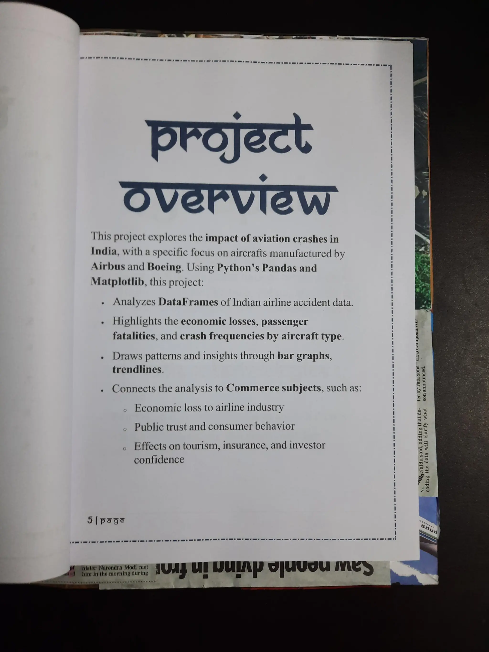 CLASS 12 IP PROJECT (Aviation Insights - Using Python & Pandas) | PDF
