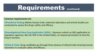 Regulatory Requirements & Approval Procedure of New Drugs | PPTX