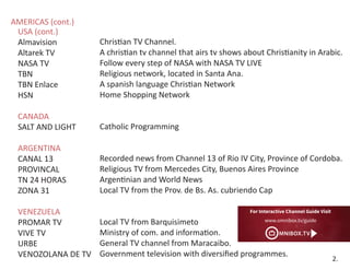 International Channel Line-up | PDF