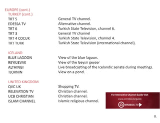 International Channel Line-up | PDF