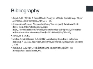 CAMEL ANALYSIS OF BIG FOUR BANKS IN INDIA | PPTX