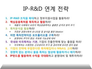 Ip r&d연계전략 밸류앤아이피-20130820 | PPT