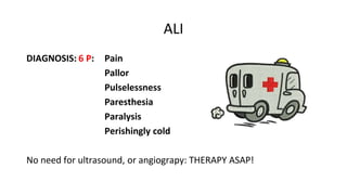 Diagnosis and treatment of lower extremity vascular diseases | PPTX