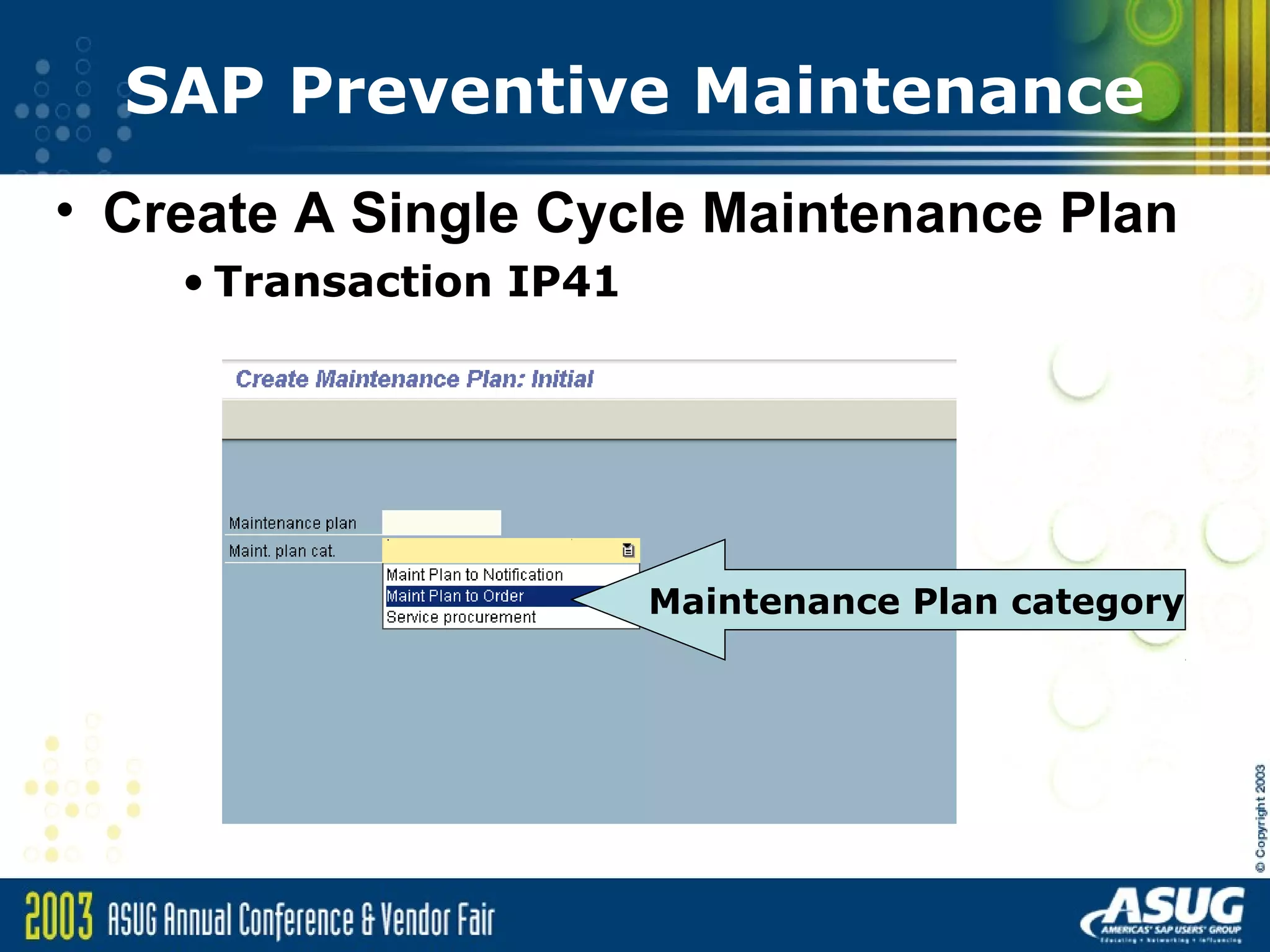 SapPreventive Maintenance | PPT