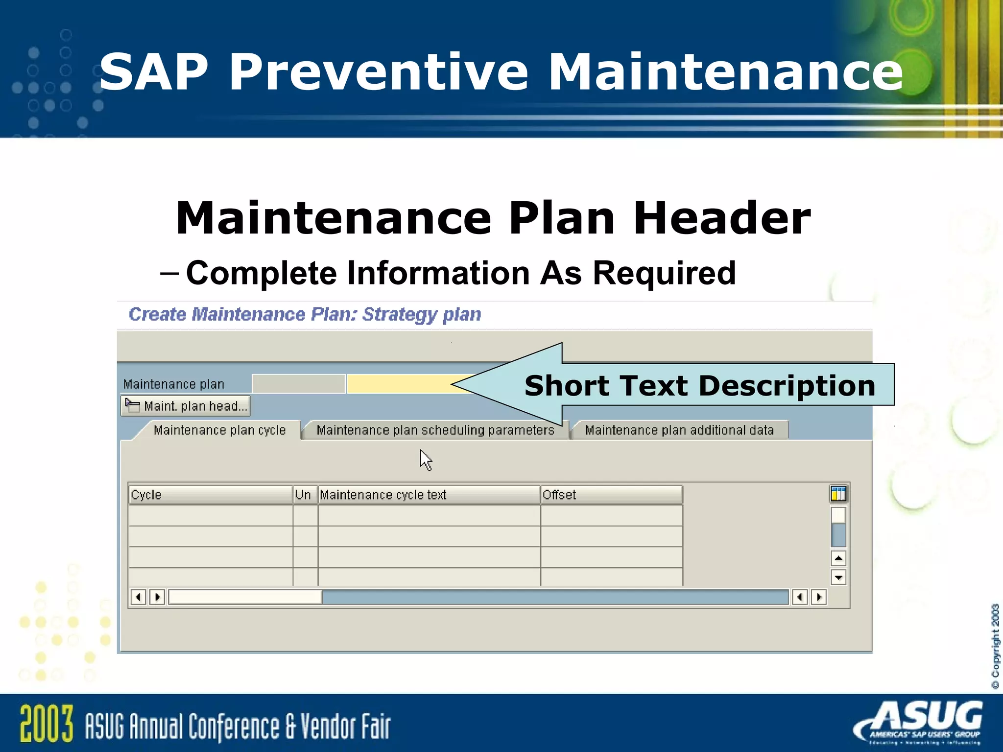 SapPreventive Maintenance | PPT