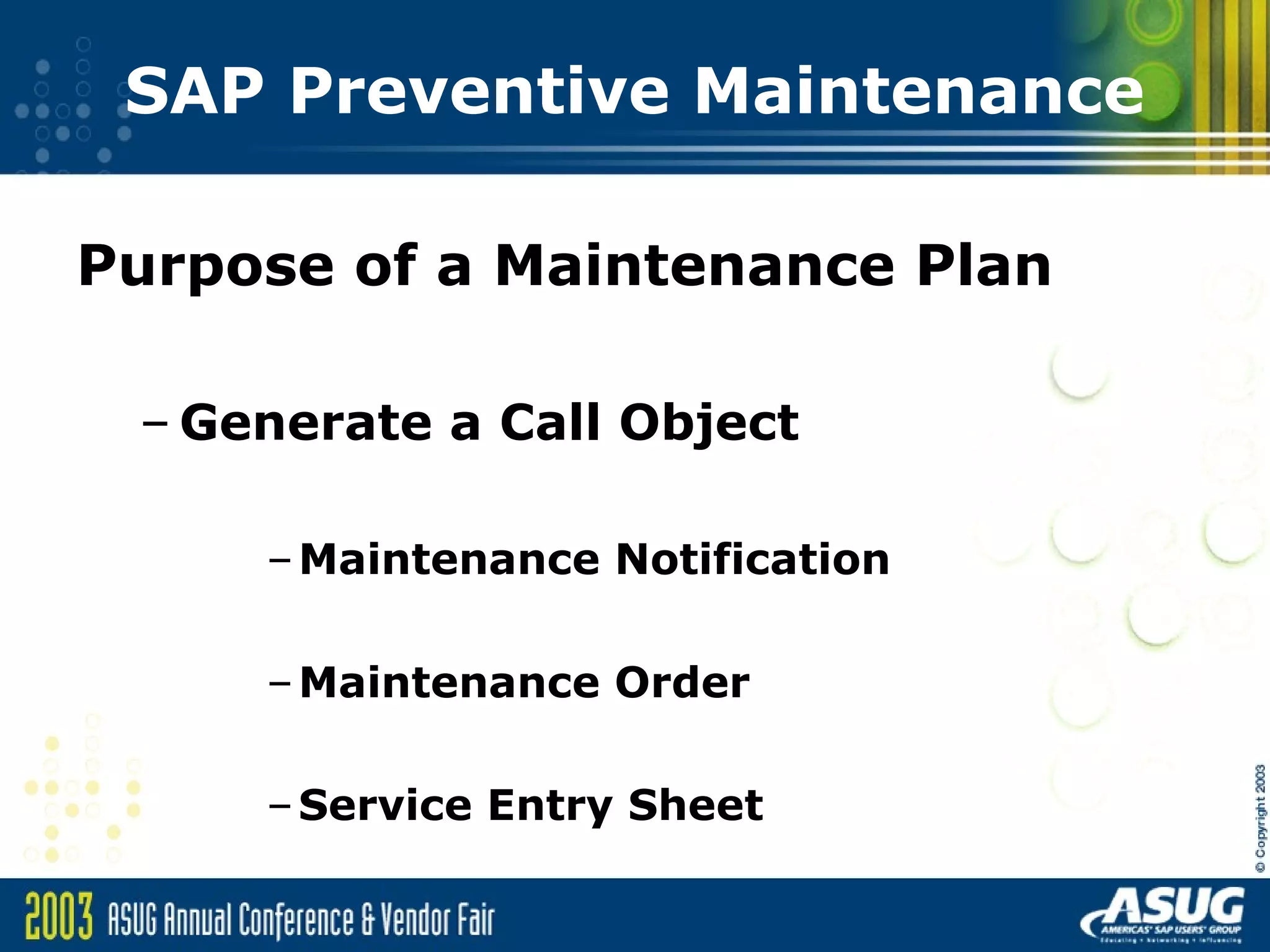 SapPreventive Maintenance | PPT
