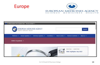 Approved regulatory bodies and agencies. | PPTX