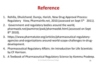 Approved regulatory bodies and agencies. | PPTX
