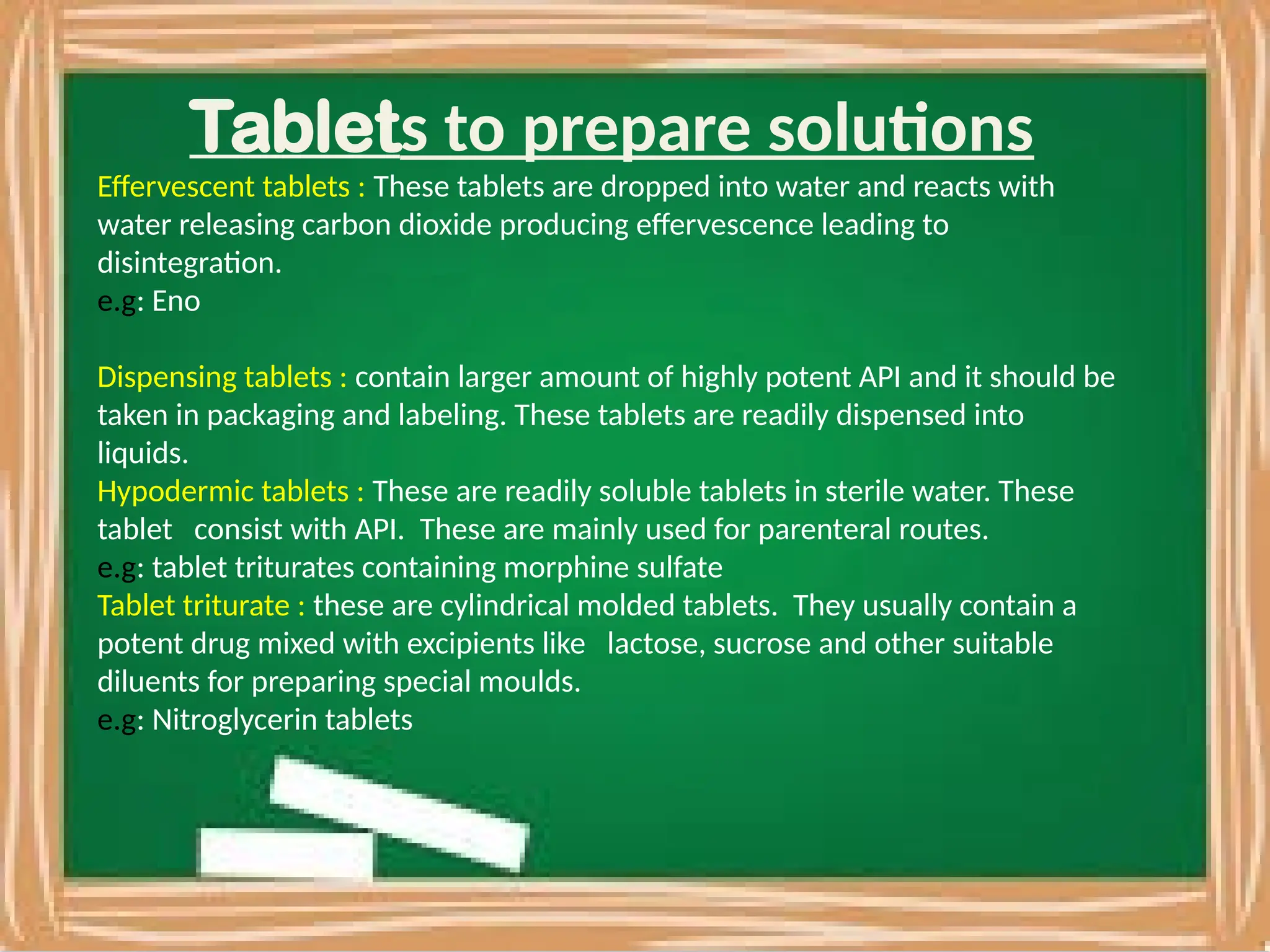 Tablets •|• [types of tablets] and classification of tablets | PPTX