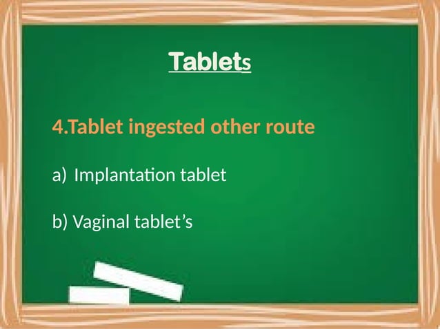 Tablets •|• [types of tablets] and classification of tablets | PPTX