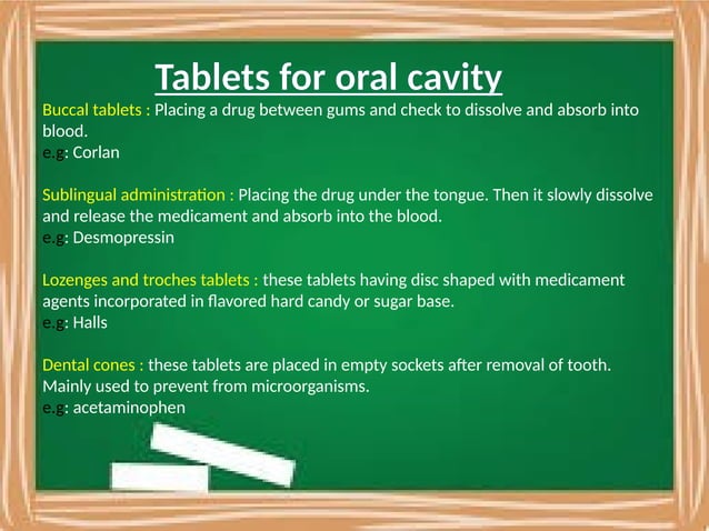Tablets •|• [types of tablets] and classification of tablets | PPTX