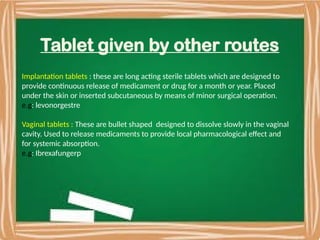 Tablets •|• [types of tablets] and classification of tablets | PPTX