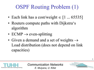 An Alternative Genetic Algorithm to Optimize OSPF Weights | PPT