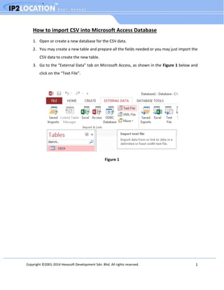 How to import CSV file into Microsoft Access 2010 | PDF