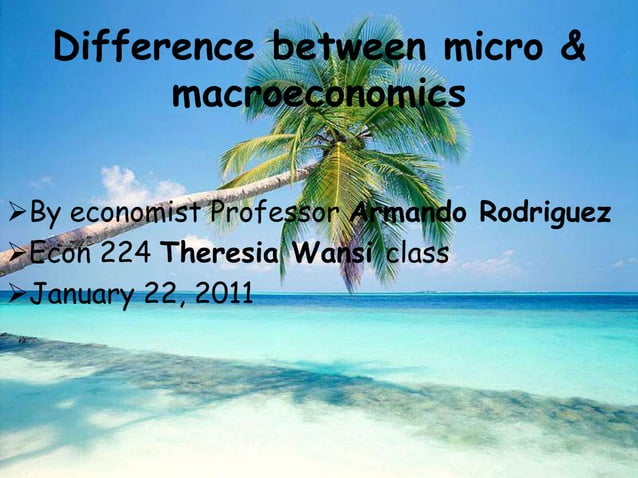 difference between micro & macroeconomics | PPT