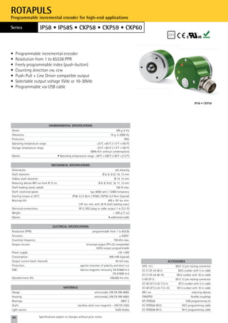 IP58 IQ58 Programmable Incremental Encoder EN | PDF