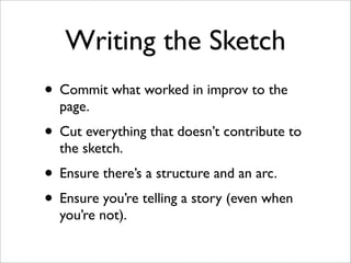How to Write Sketch Comedy | PPT