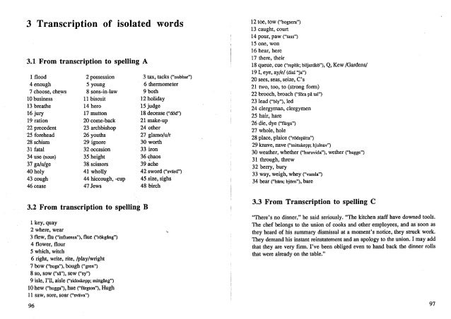 IPA transcription exercises