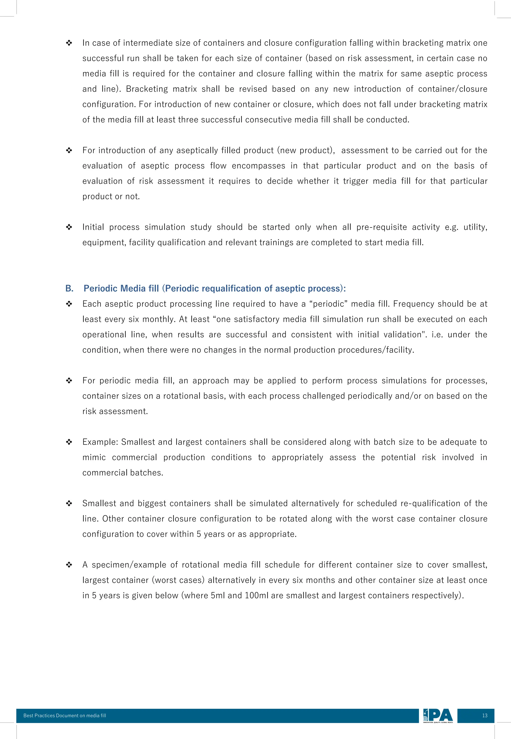 Best Practices on Media Fill | PDF