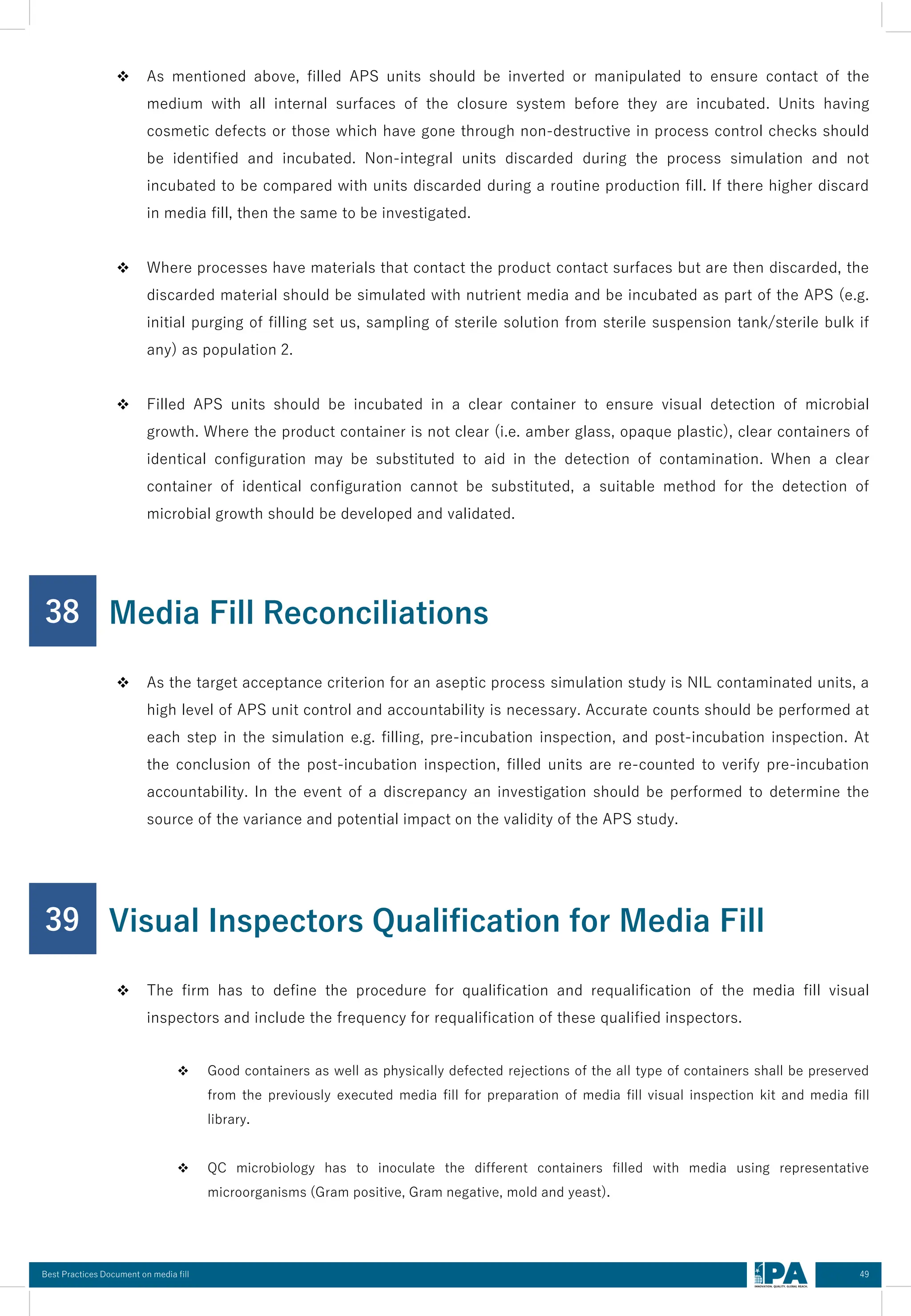 Best Practices on Media Fill | PDF