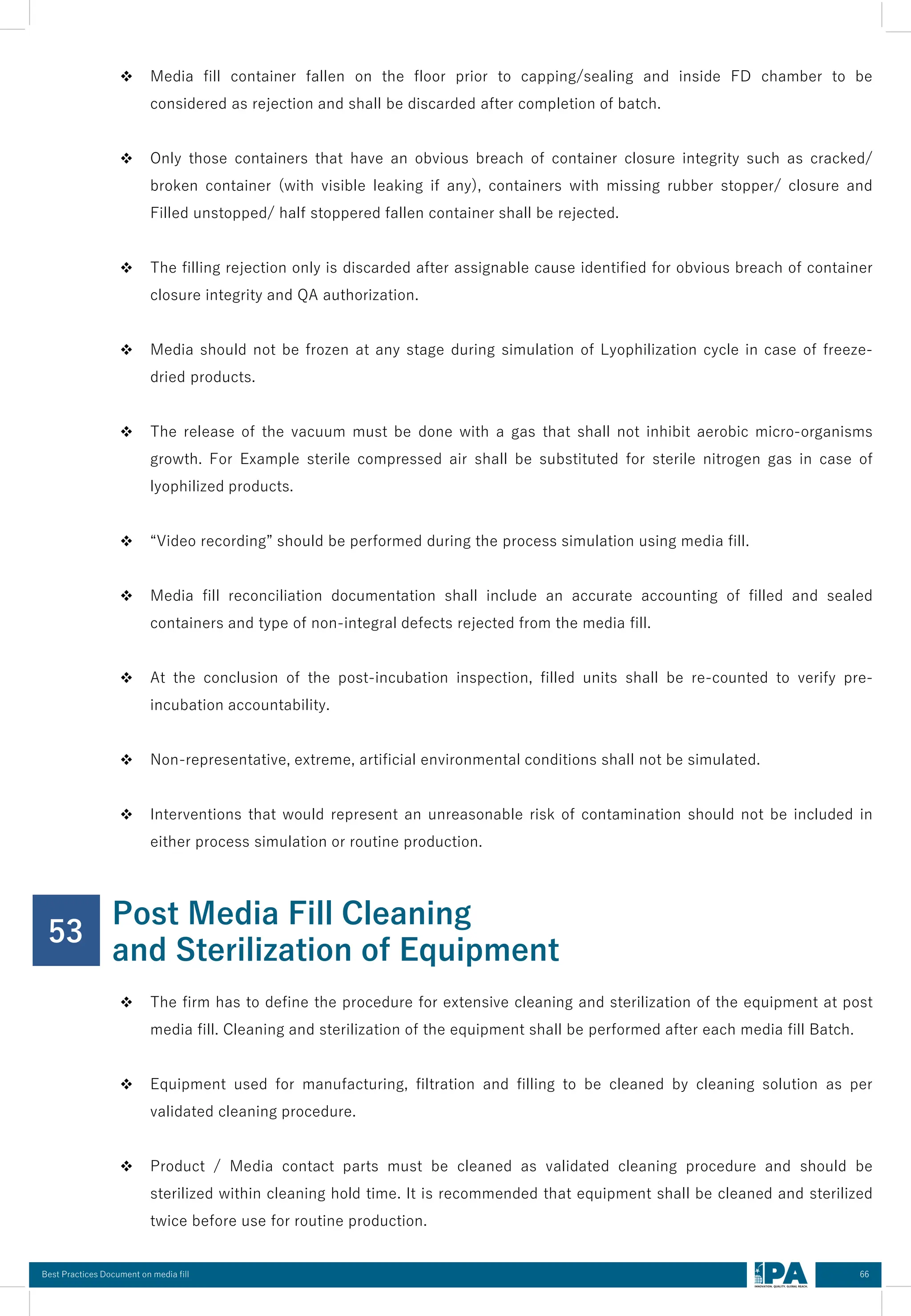 Best Practices on Media Fill | PDF