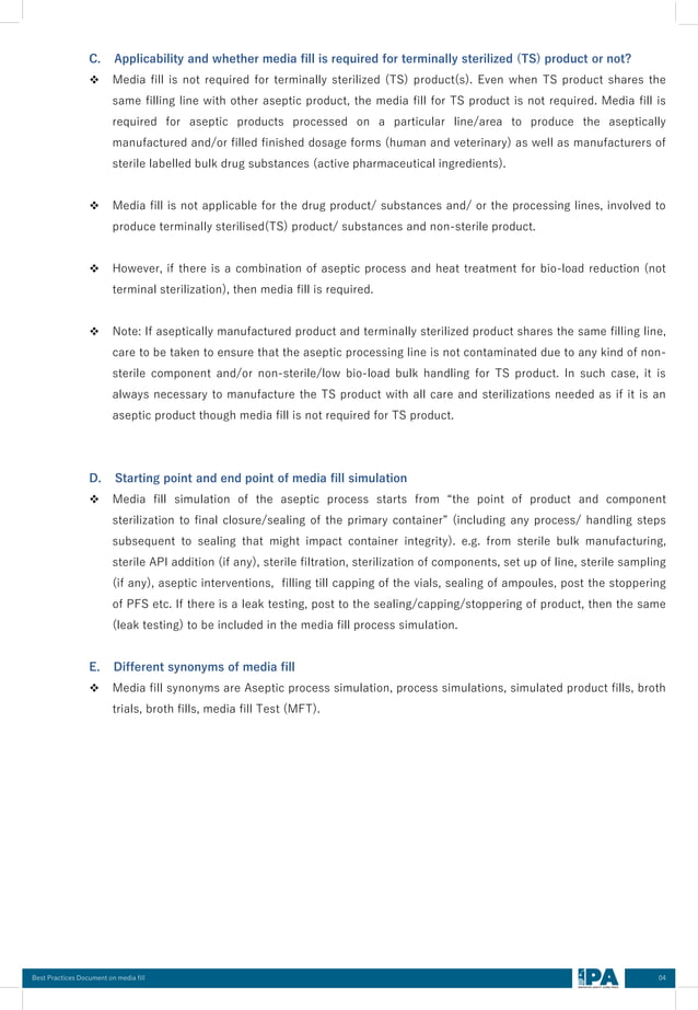 Best Practices on Media Fill | PDF