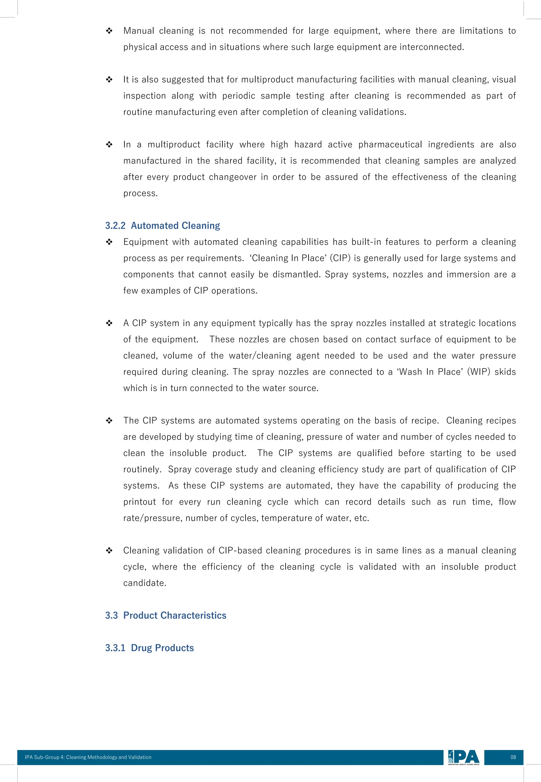 Cleaning Methodology and Validation | PDF