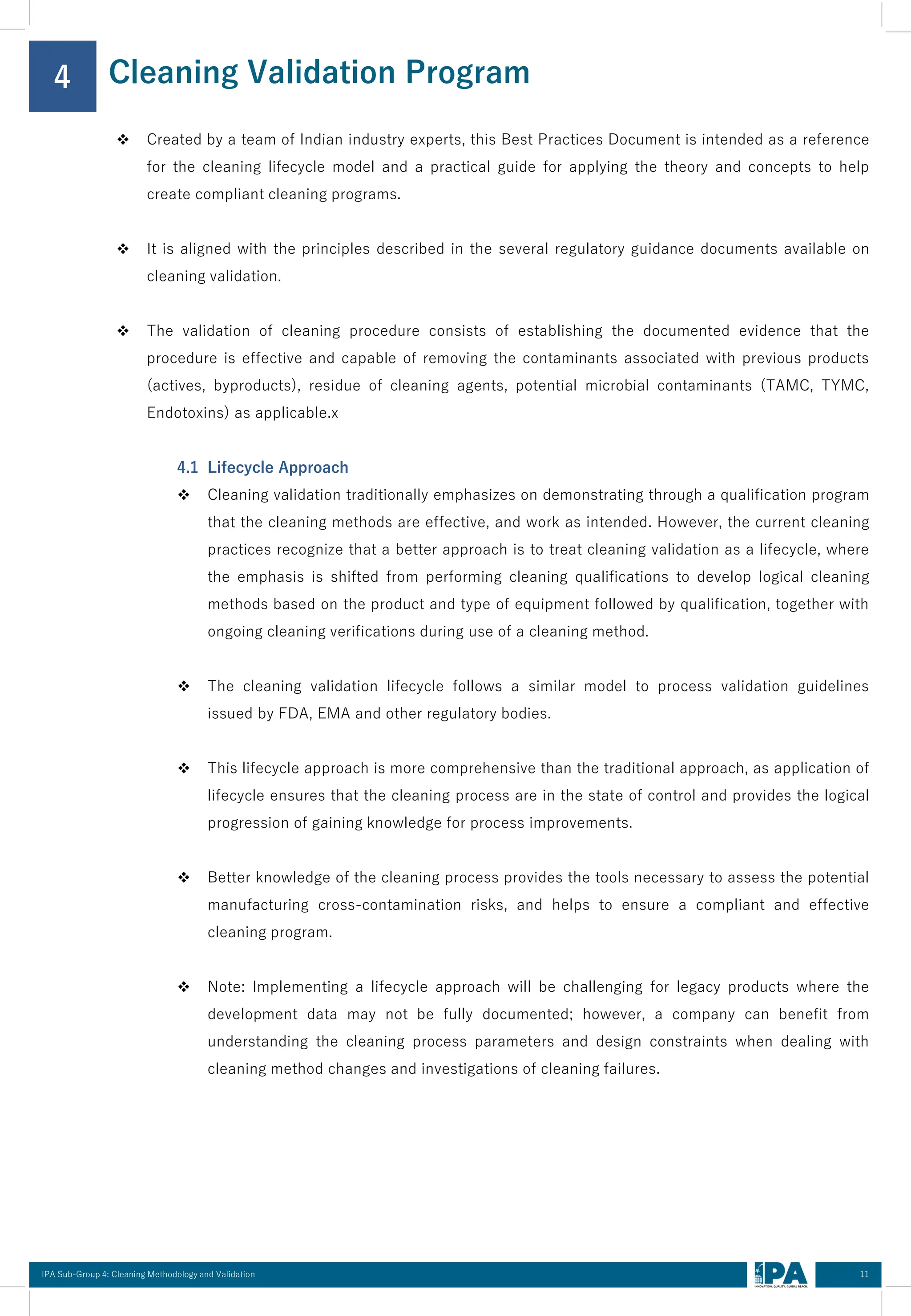 Cleaning Methodology and Validation | PDF