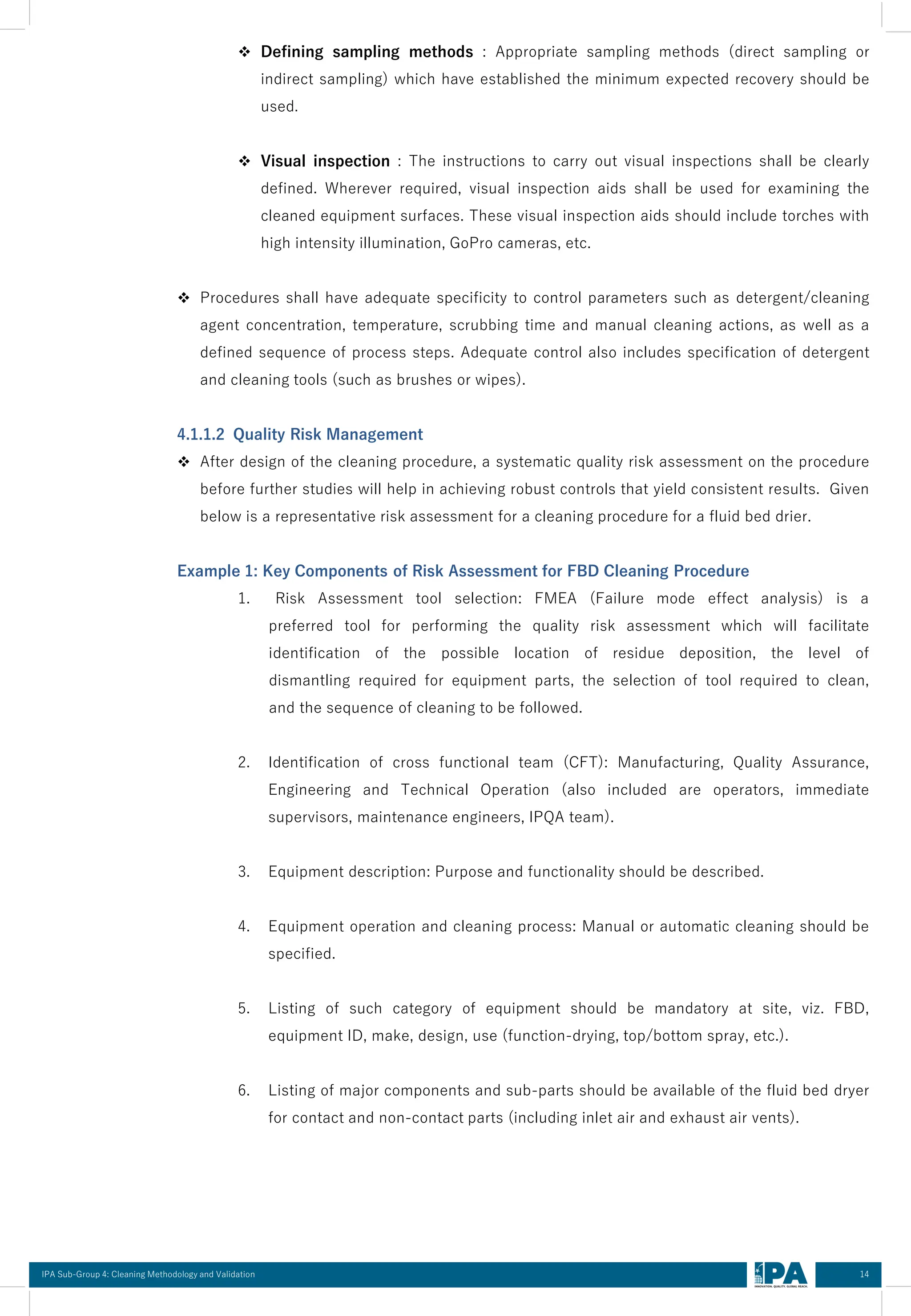 Cleaning Methodology and Validation | PDF