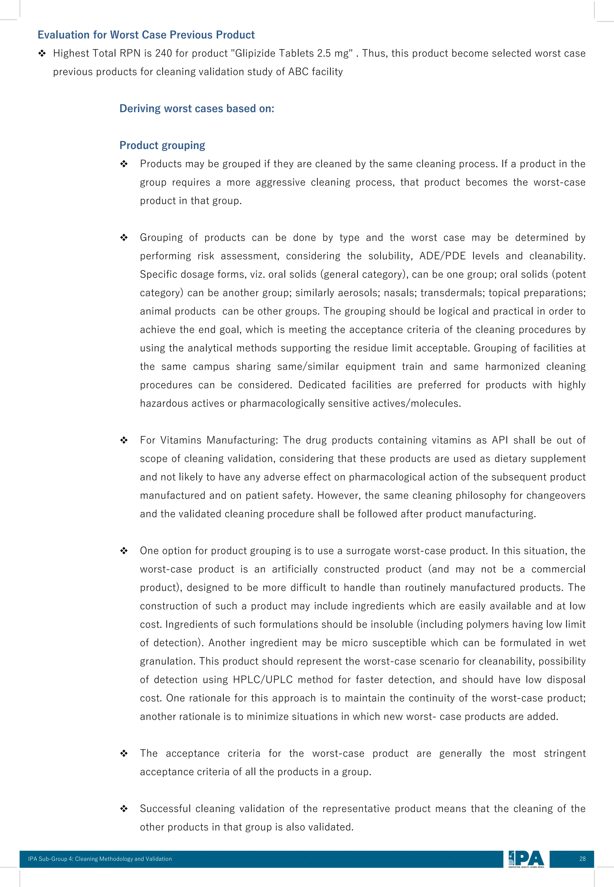 Cleaning Methodology and Validation | PDF