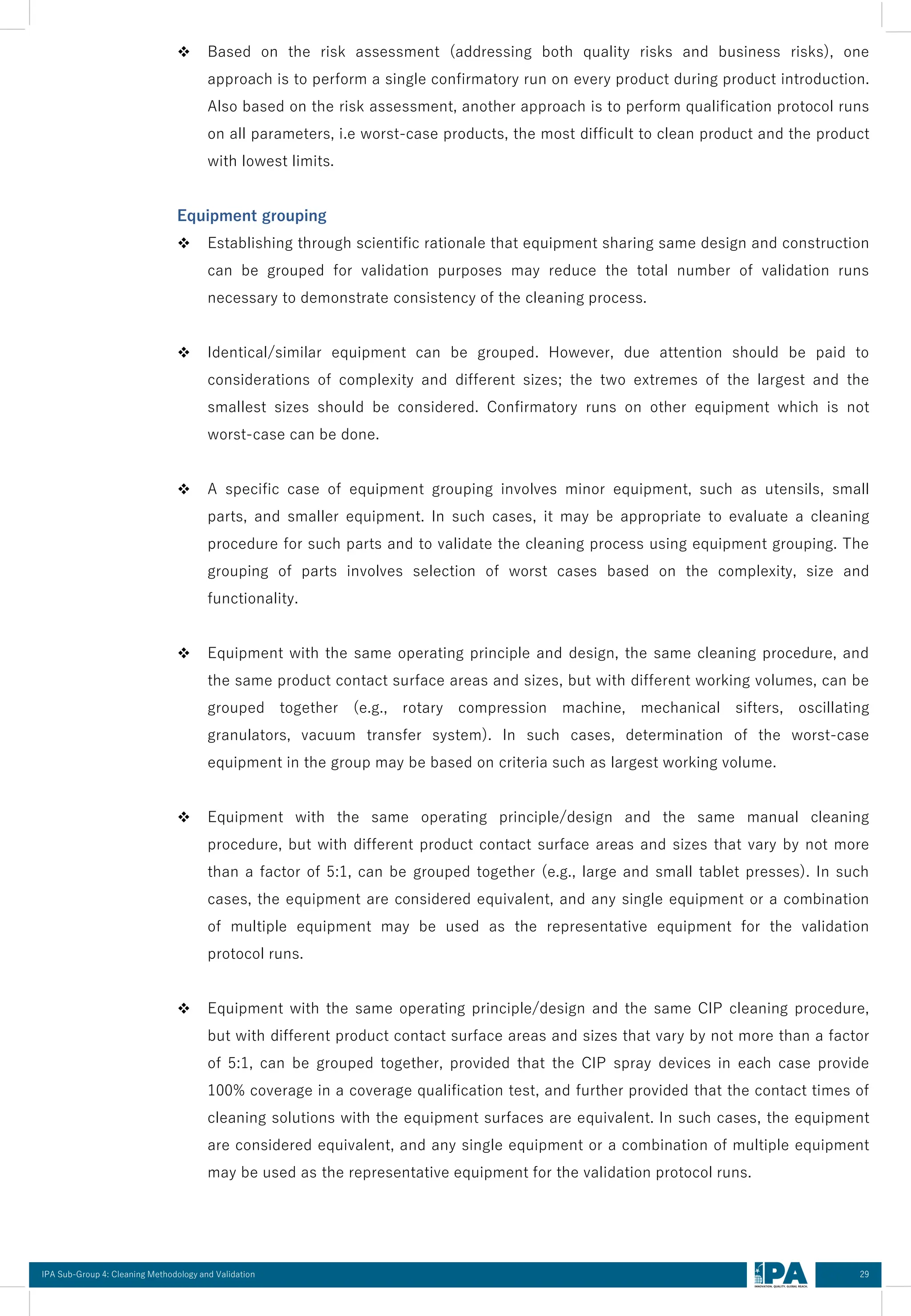 Cleaning Methodology and Validation | PDF