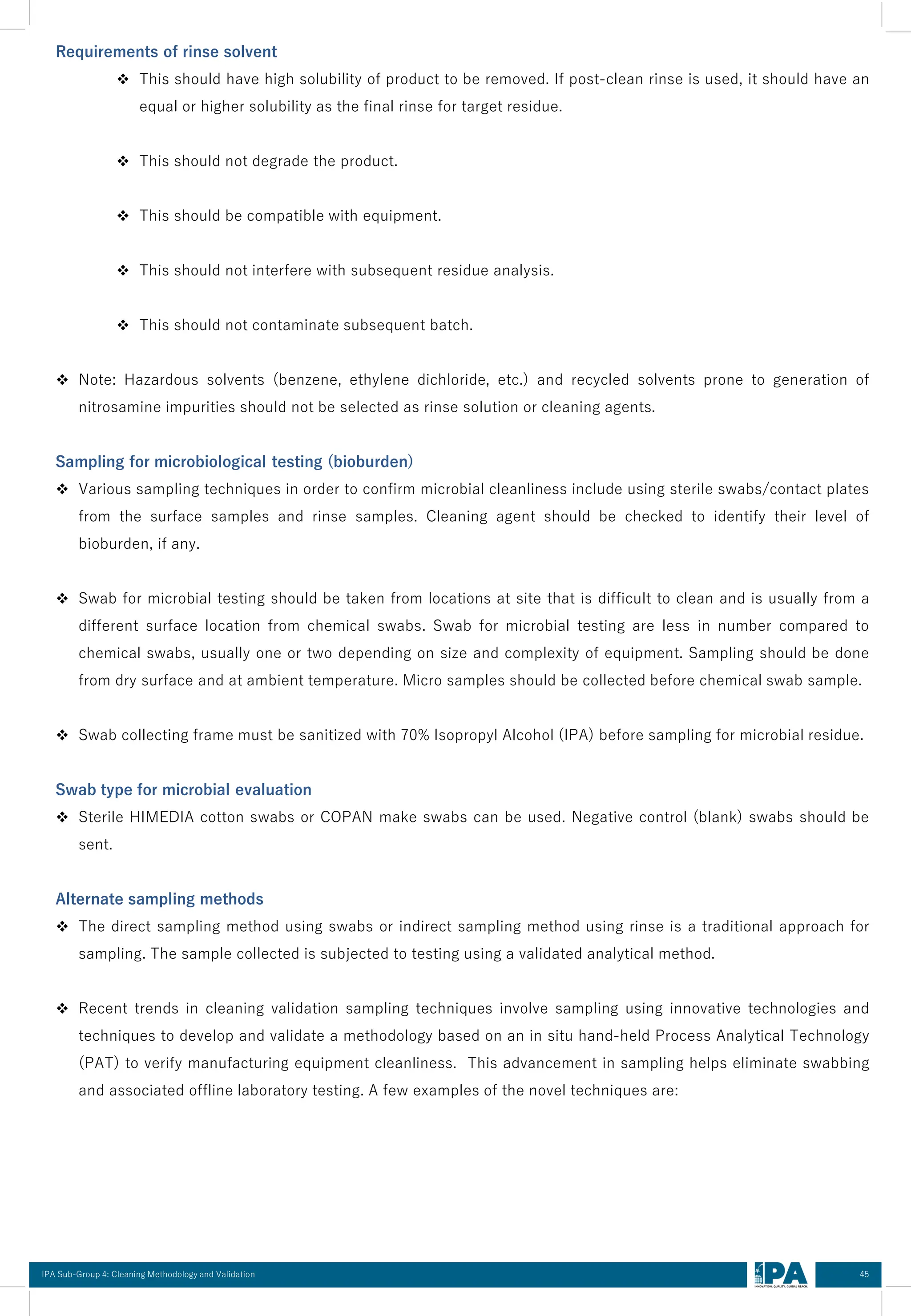 Cleaning Methodology and Validation | PDF