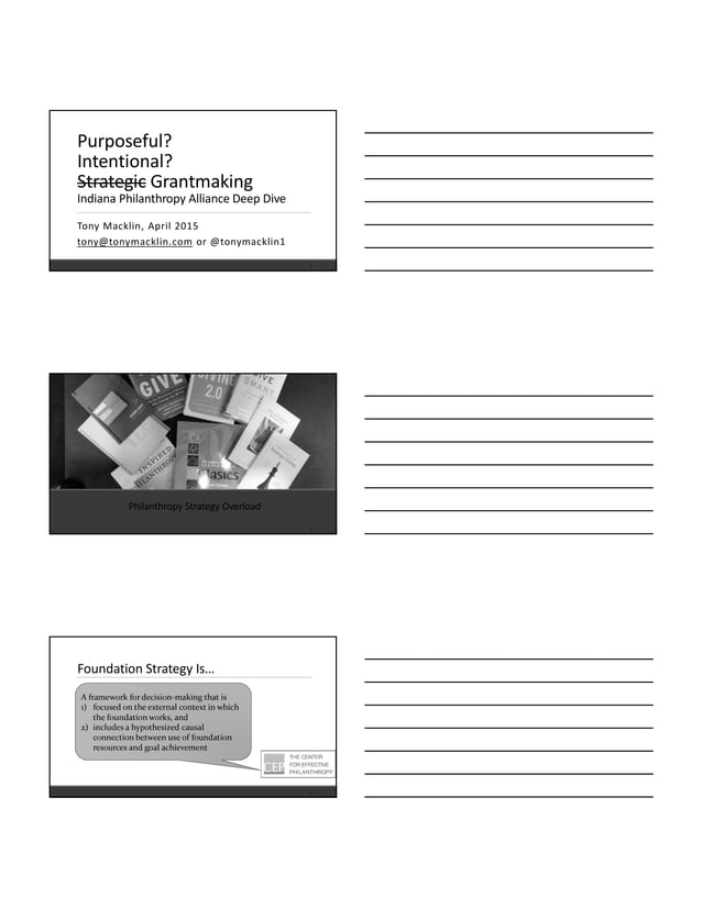 Strategic Grantmaking Basics | PDF