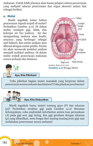 Ipa8 kd5-sruktur dan fungsi sistem pencernaan makanan pada manusia | PDF