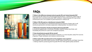 Ensuring IPA Purity Is Central to Batch-Level Compliance | PPTX