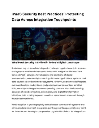iPaaS Security Best Practices: Protecting Data Across Integration ...