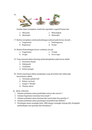 IPA BIOLOGI - PAS Kelas 9 soal.pdf
