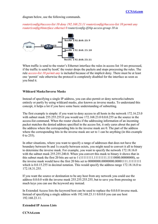 Ip Access Lists | PDF