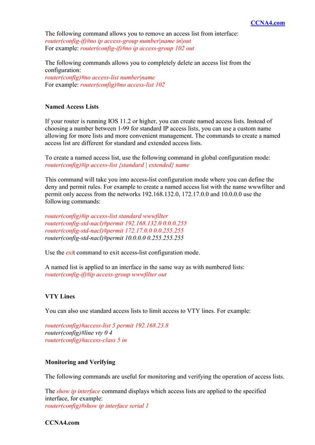 Ip Access Lists | PDF