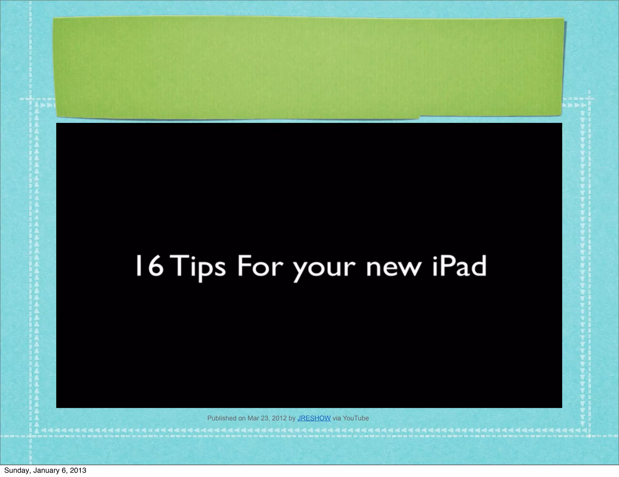 iPad 101 Presentation