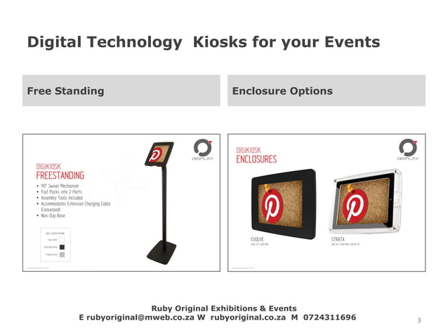 iPad and Tablet Kiosks for your Events | PPT | Tablets and E-readers | Consumer Electronics