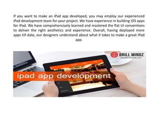 iPad Application Development In Bangalore | PPT