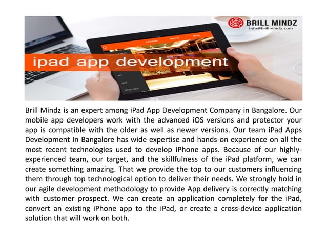 iPad Application Development In Bangalore | PPT