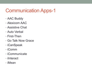 iPad Communication Apps | PPTX | Social Networking | Internet