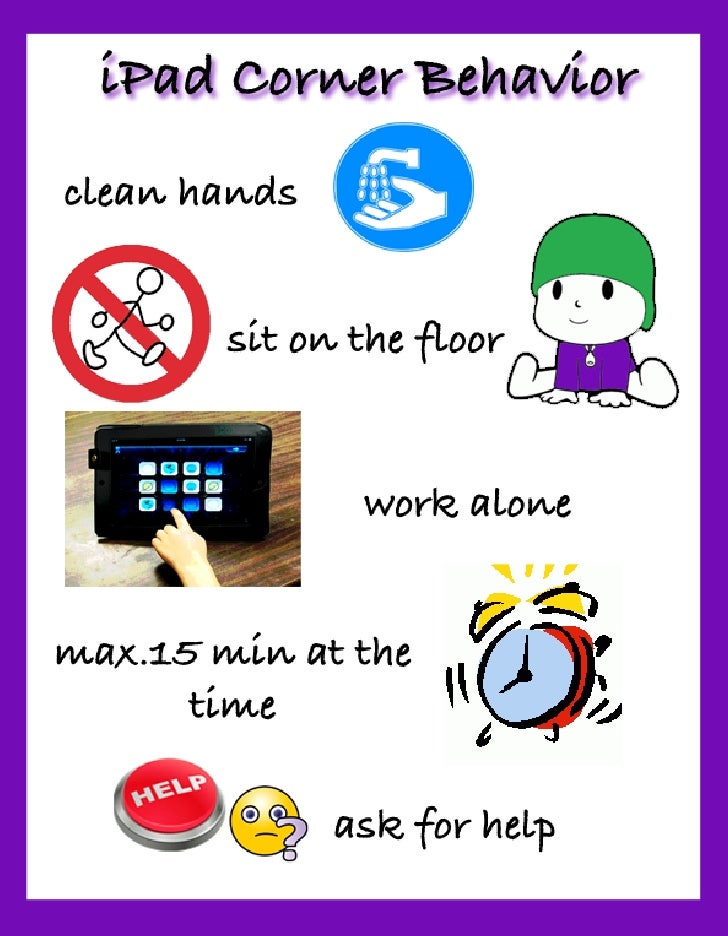 Ipad Corner Behavior Poster